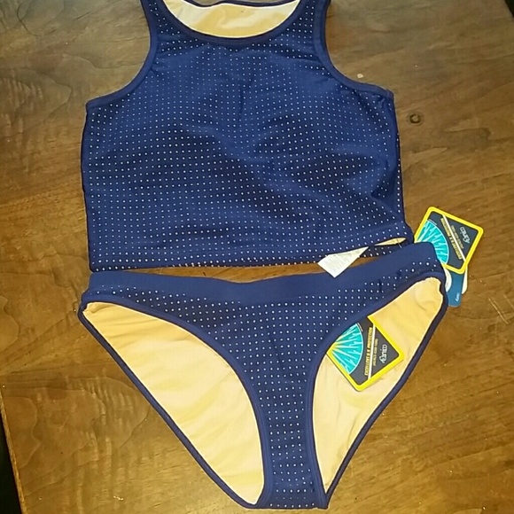 Fabletics | Swim | New Fabletics Valentina 2 Piece Swim Blue Medium ...